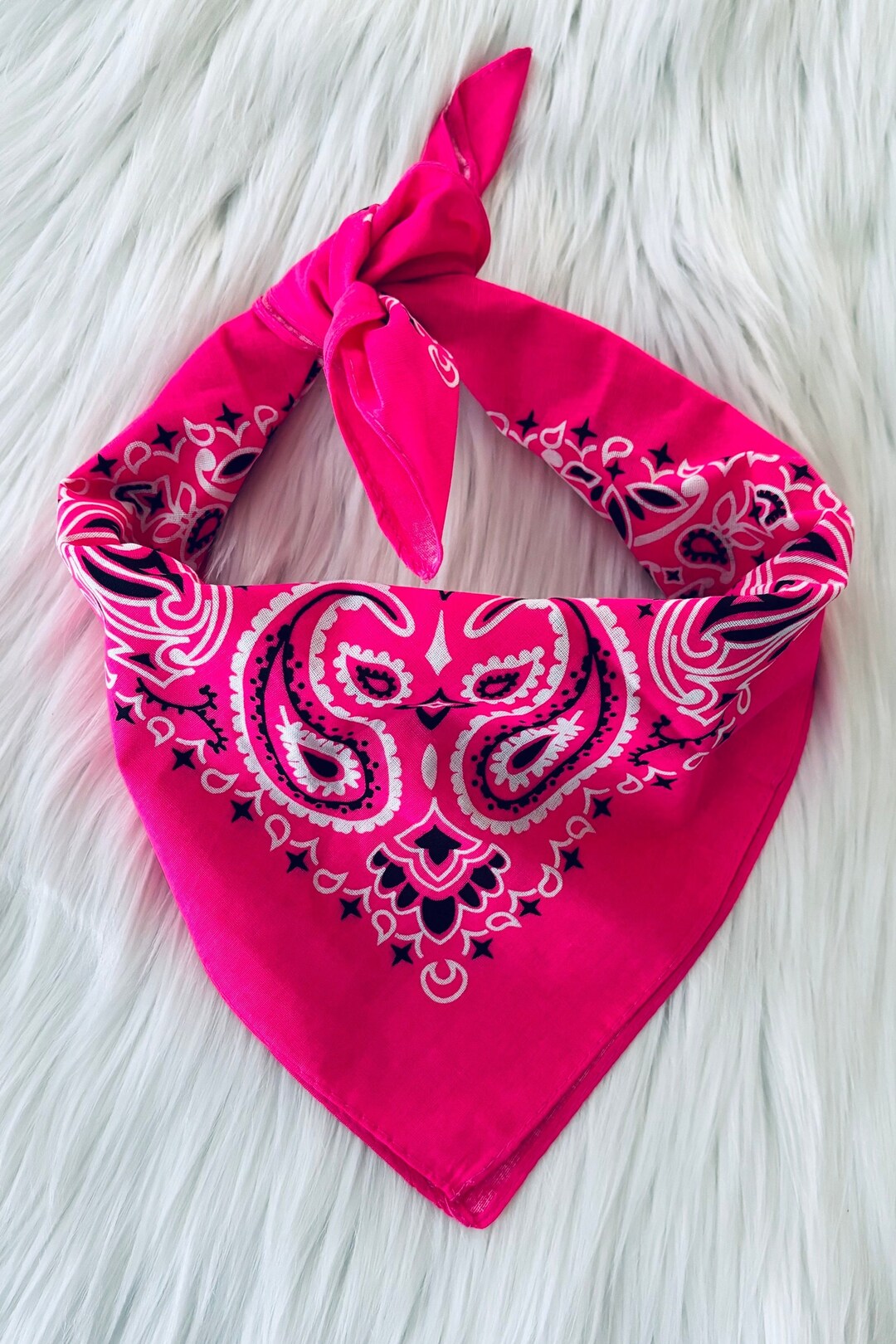 Hot Pink Bandana-customizable - Etsy