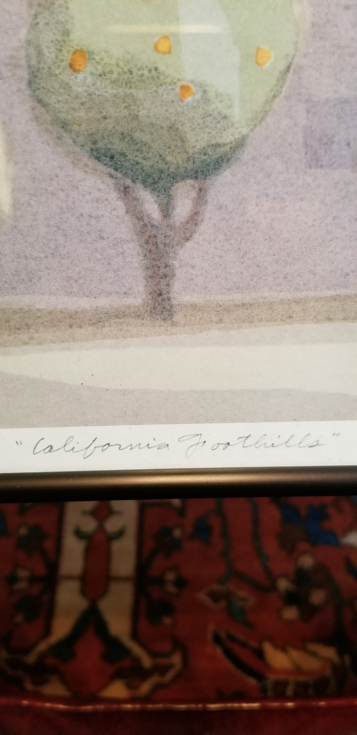 WILLIAM BUFFETT Vintage AP Artist Proof Serigraph california Foothills ...