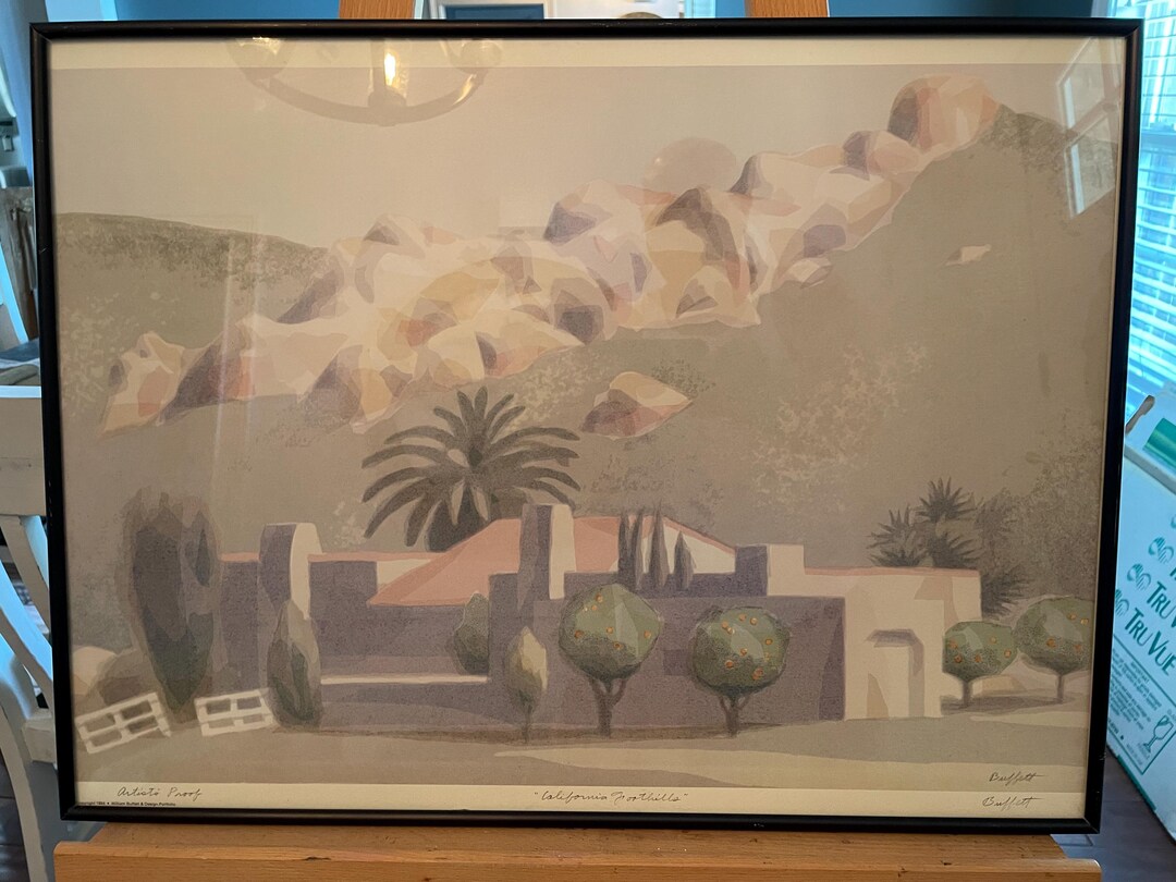 WILLIAM BUFFETT Vintage AP Artist Proof Serigraph "california Foothills ...