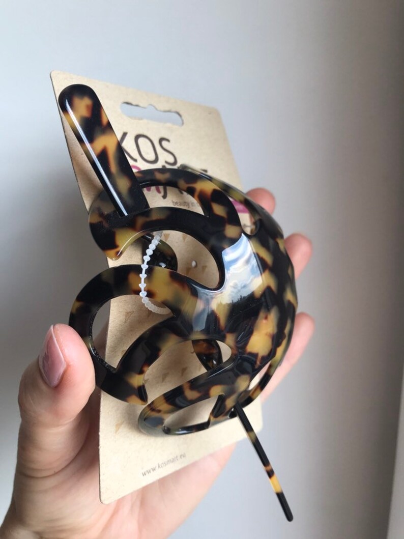 Modern Vintage Leopard Print Cellulose Acetate Hair Forks - Etsy