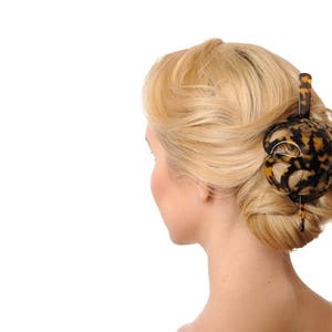 Modern Vintage Leopard Print Cellulose Acetate Hair Forks - Etsy