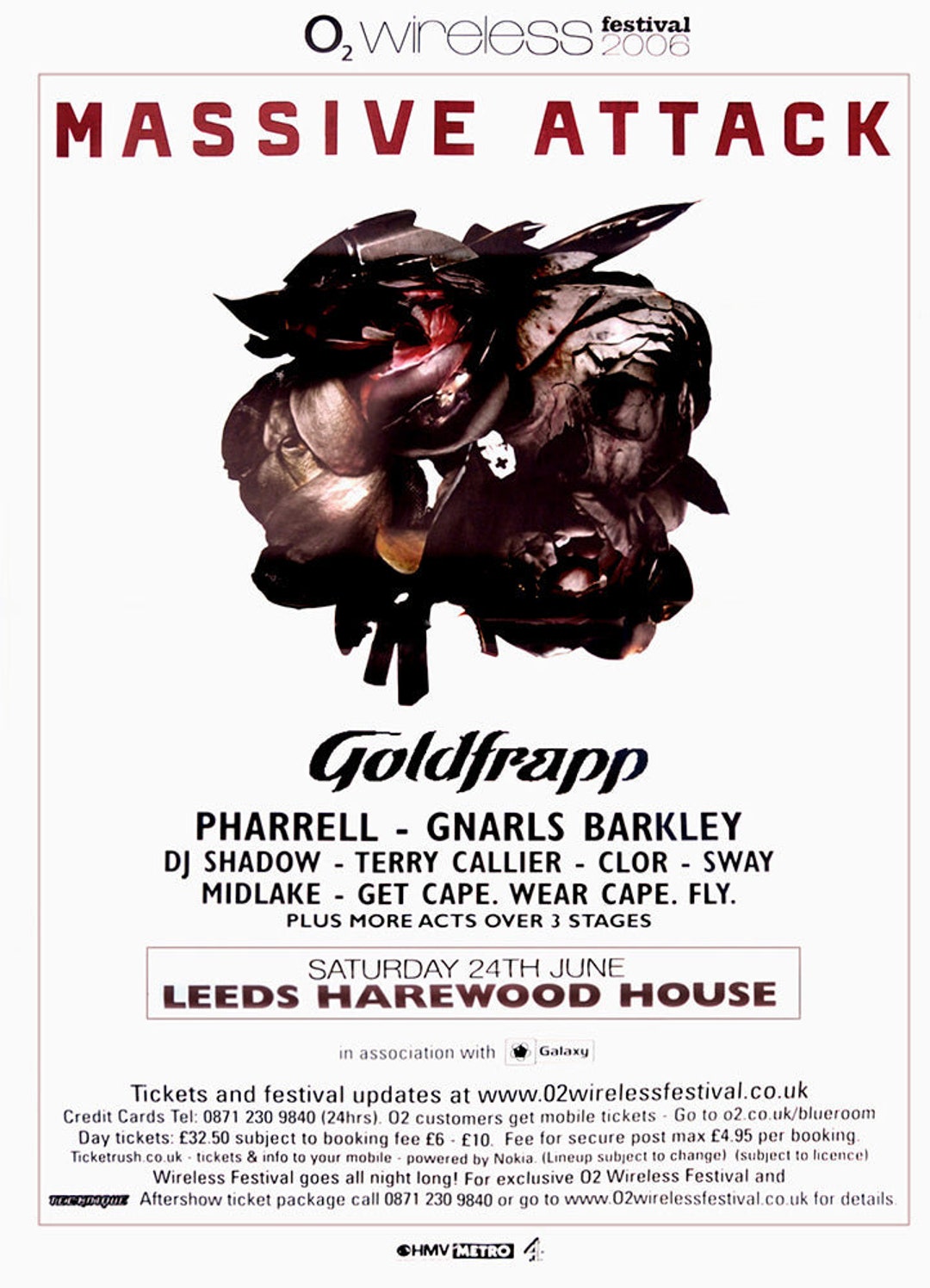 Massive Attack Poster 02 Wireless Festival Original Large 60 X 40 - Etsy