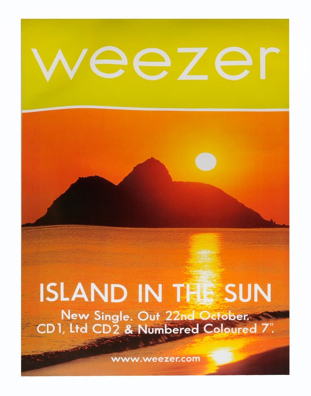 Weezer Poster Island in the Sun - Etsy