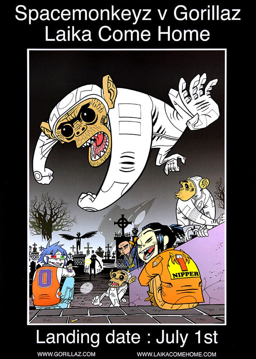 Gorillaz Poster Laika Come Home. Original - Etsy