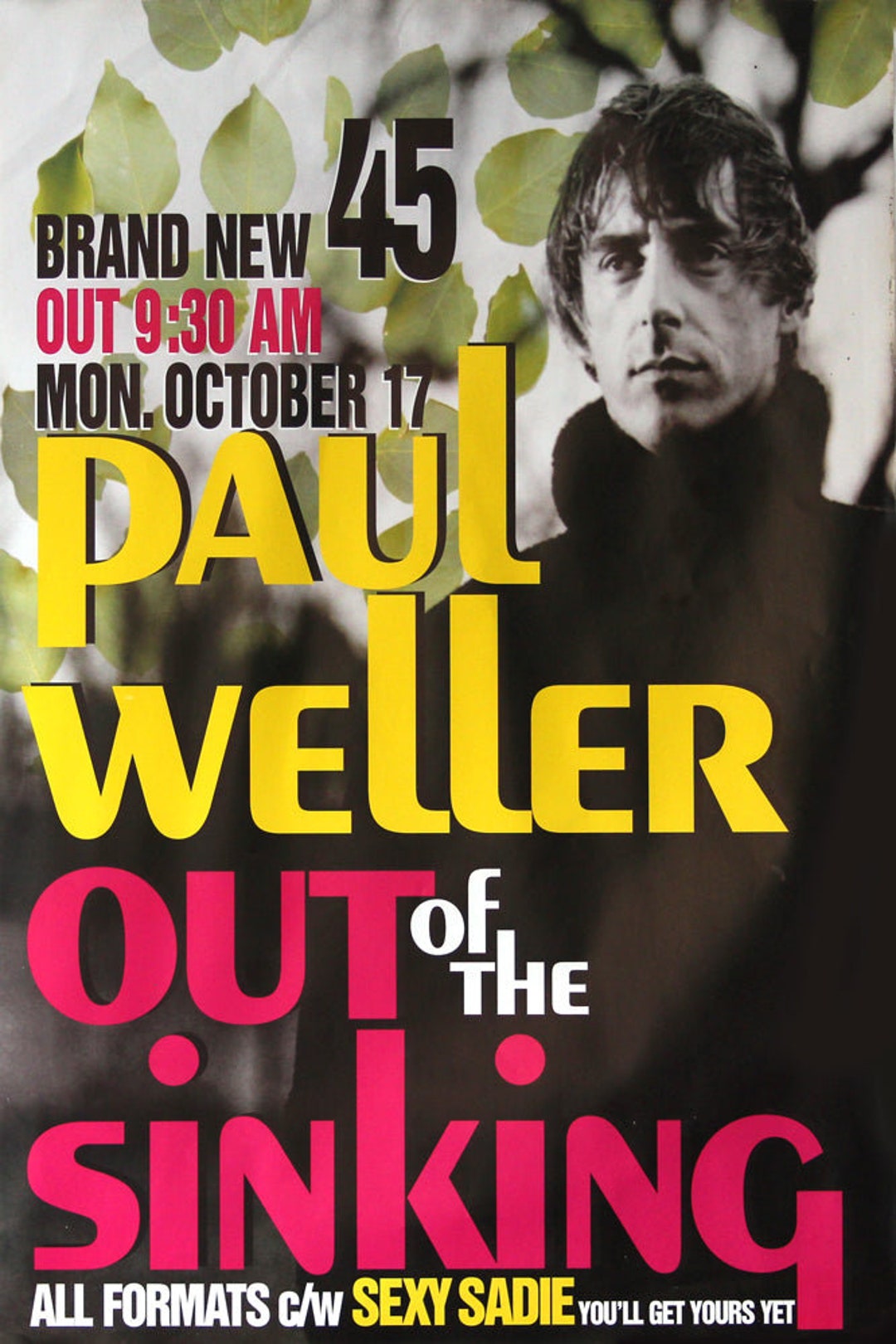 Paul Weller Poster Out of the Sinking. Original - Etsy