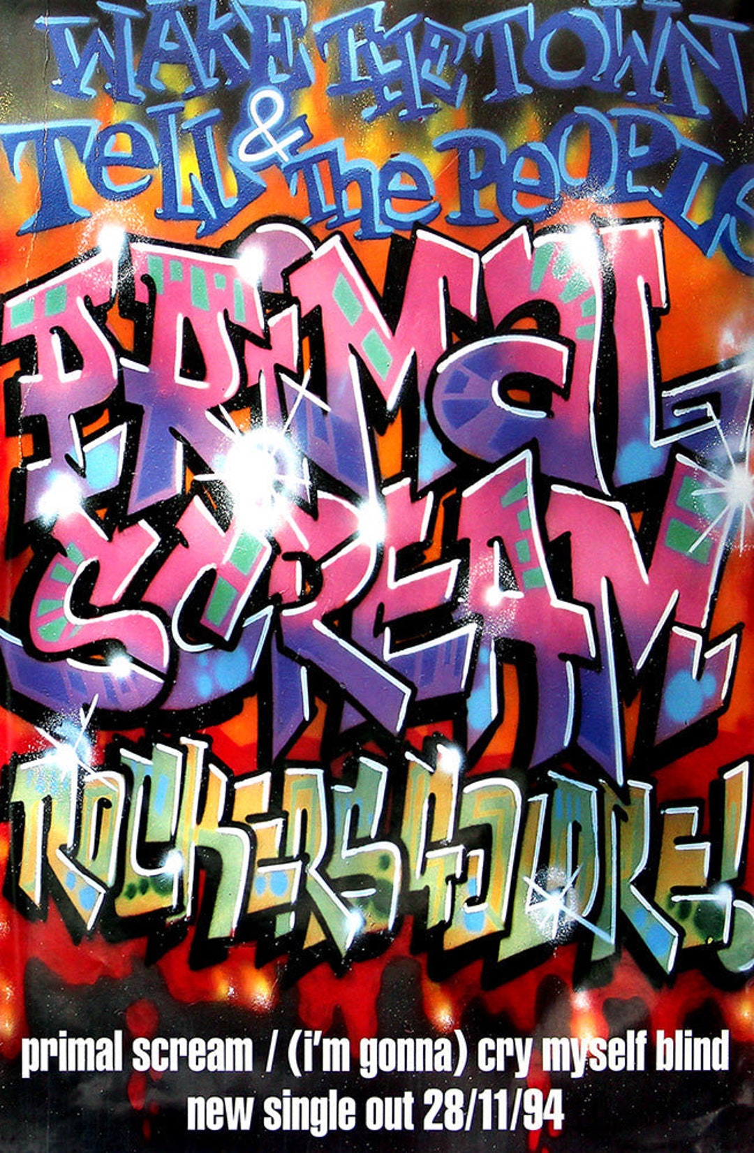 Primal Scream Poster i'm Gonna Cry Myself Blind - Etsy