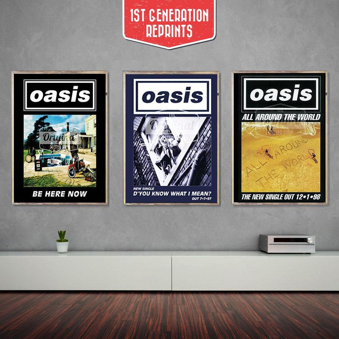 Oasis posters Be Here Now Collectors Set First Generation | Etsy