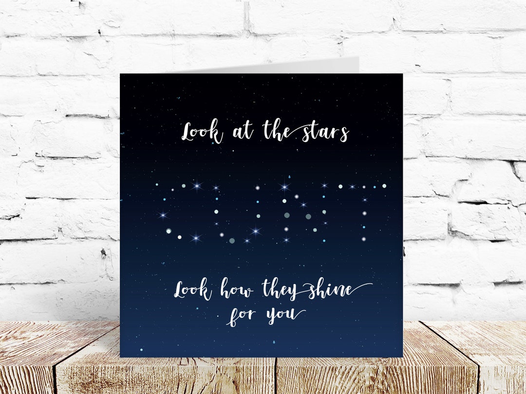 Rude and Funny Birthday Greeting Card 'look at the Stars' Coldplay ...