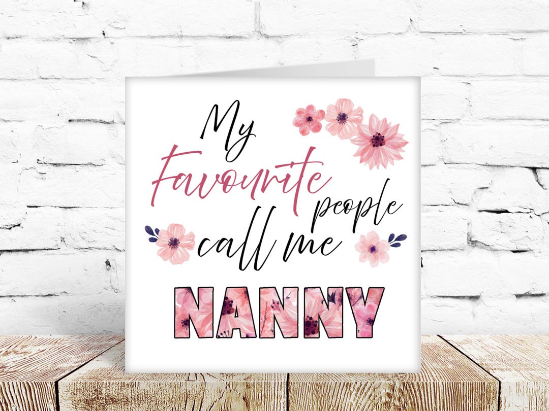 Birthday Card for a Special Nanny / Nana / Grandma From Grandson or ...