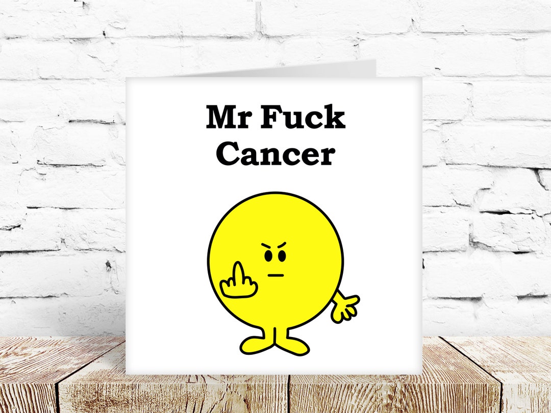 Funny Mister Man Inspired Support Card for Those With Cancer. Special ...