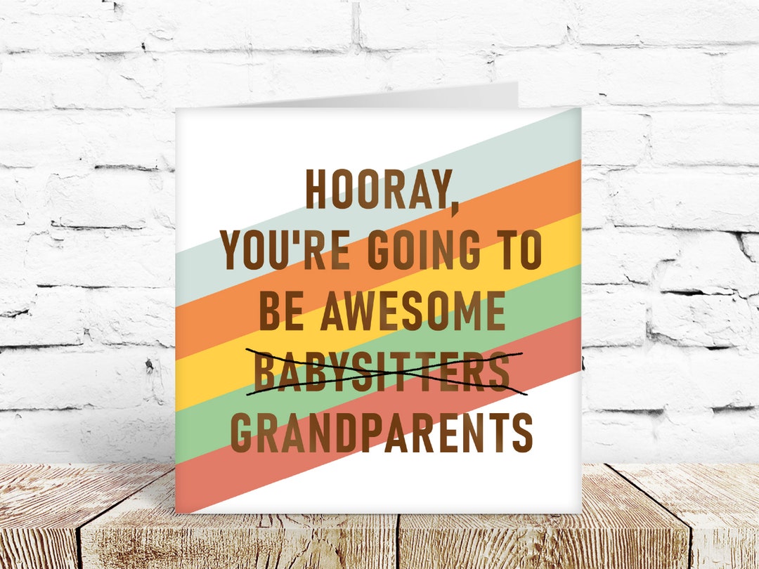 Congratulations Card for Grandparents /grandma Grandad to Be - Etsy