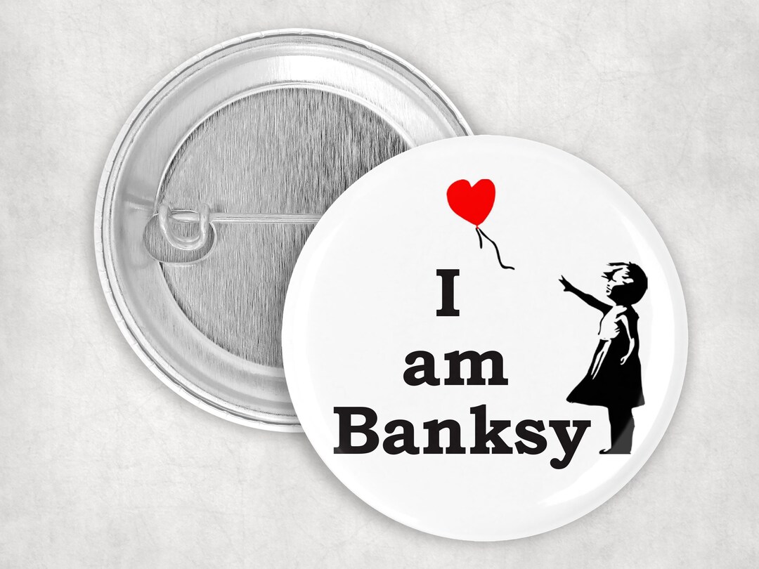 Funny Banksy Mural Girl With Balloon Metal Pin Badge Birthday Gift ...