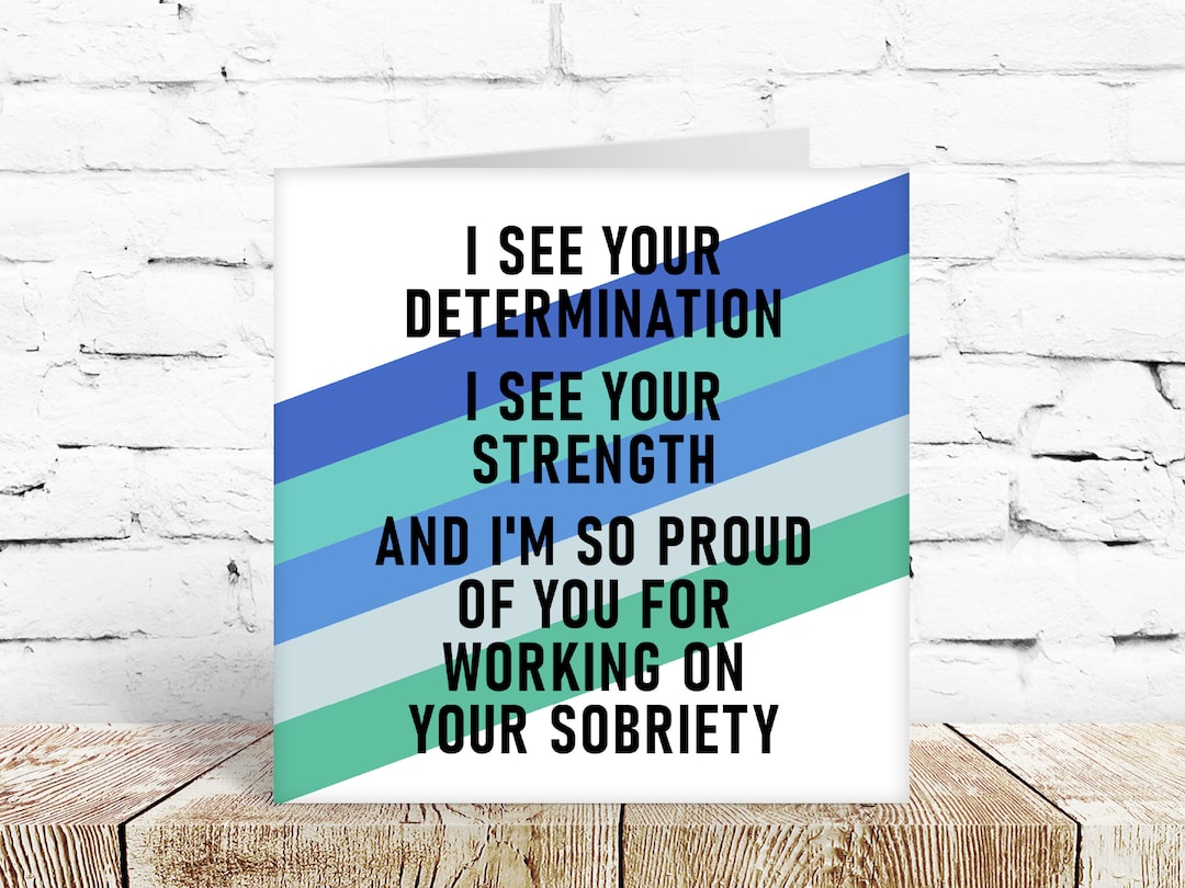 Sobriety Motivation Card Encouragement and Congratulations Recovery ...