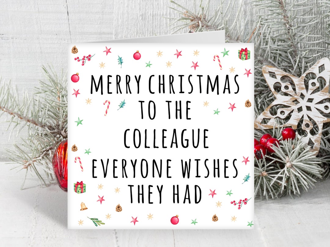Cute Christmas Card for Colleague Work Mate Bestie Office - Special ...