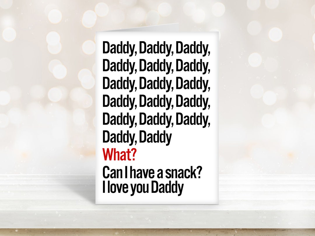 Cute and Funny Birthday Father's Day Card From Toddler Son or Daughter ...
