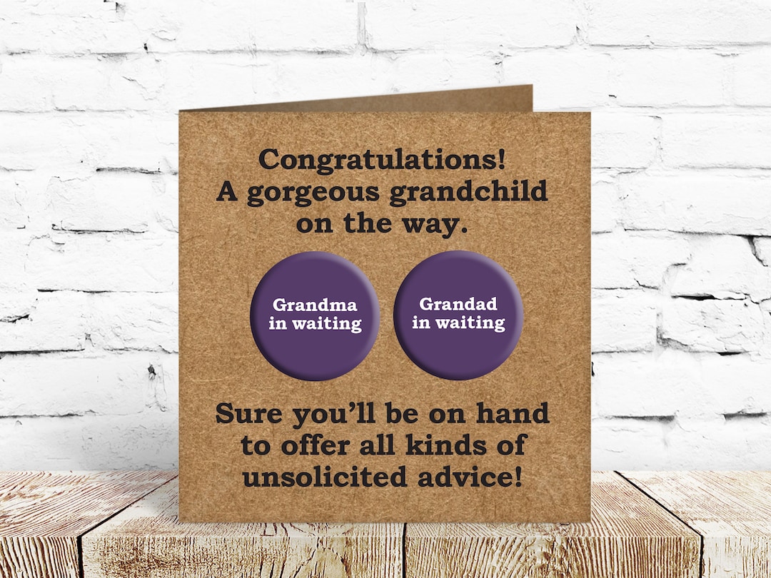 Congratulations Card for Grandparents to Be New Baby Greeting Card for ...
