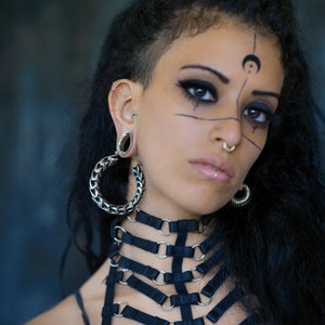 XL Goth Earrings | Snake Ear Weights | Bold Earrings for Tunnels | Edgy ...