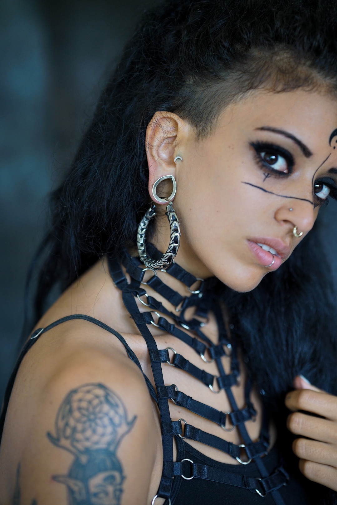 XL Goth Earrings | Snake Ear Weights | Bold Earrings for Tunnels | Edgy ...