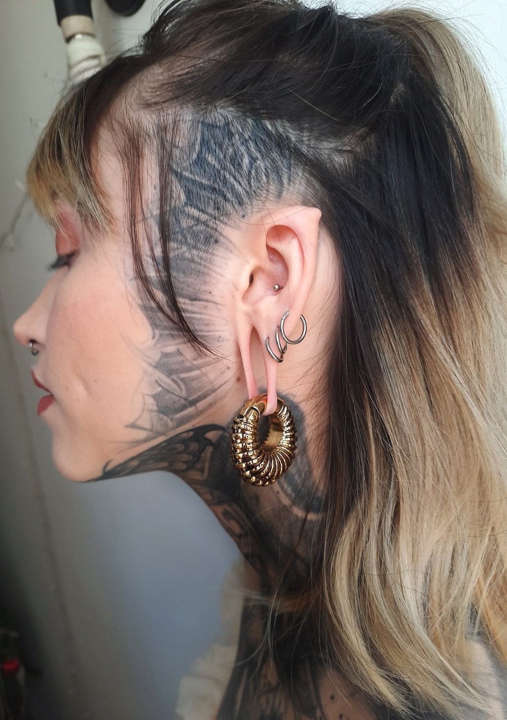 Brass Ear Weights for Stretched Lobes | Heavy Fossil Stretcher | Ear ...