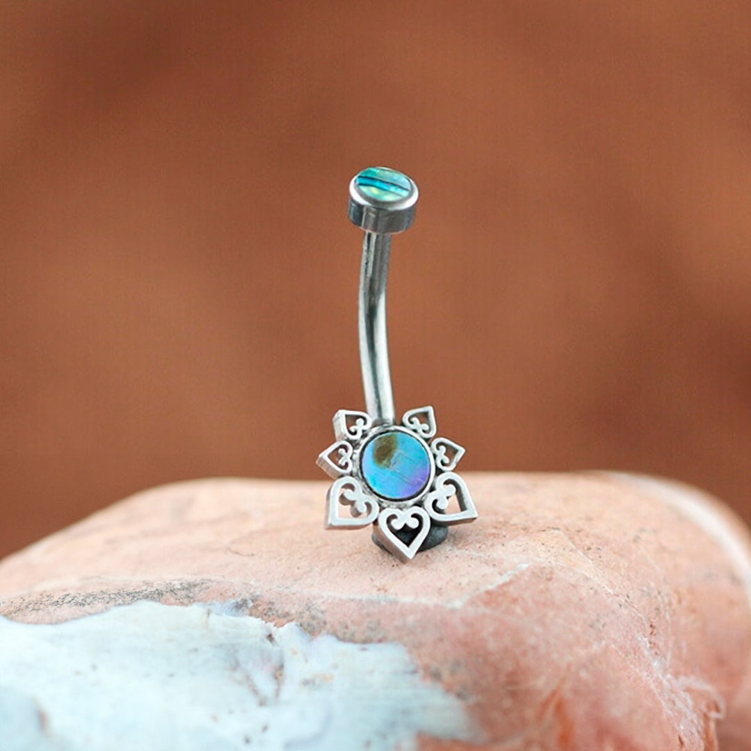 Mandara Navel Piercing - Boho-chic Mandala Belly Jewel - Discreet ...