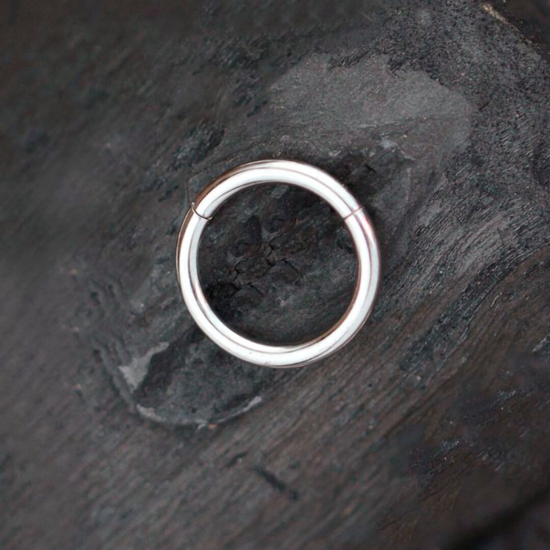 Aurel Simple Ear Ring in 316L Steel Silver Finish - Gauges 2 or 3mm ...