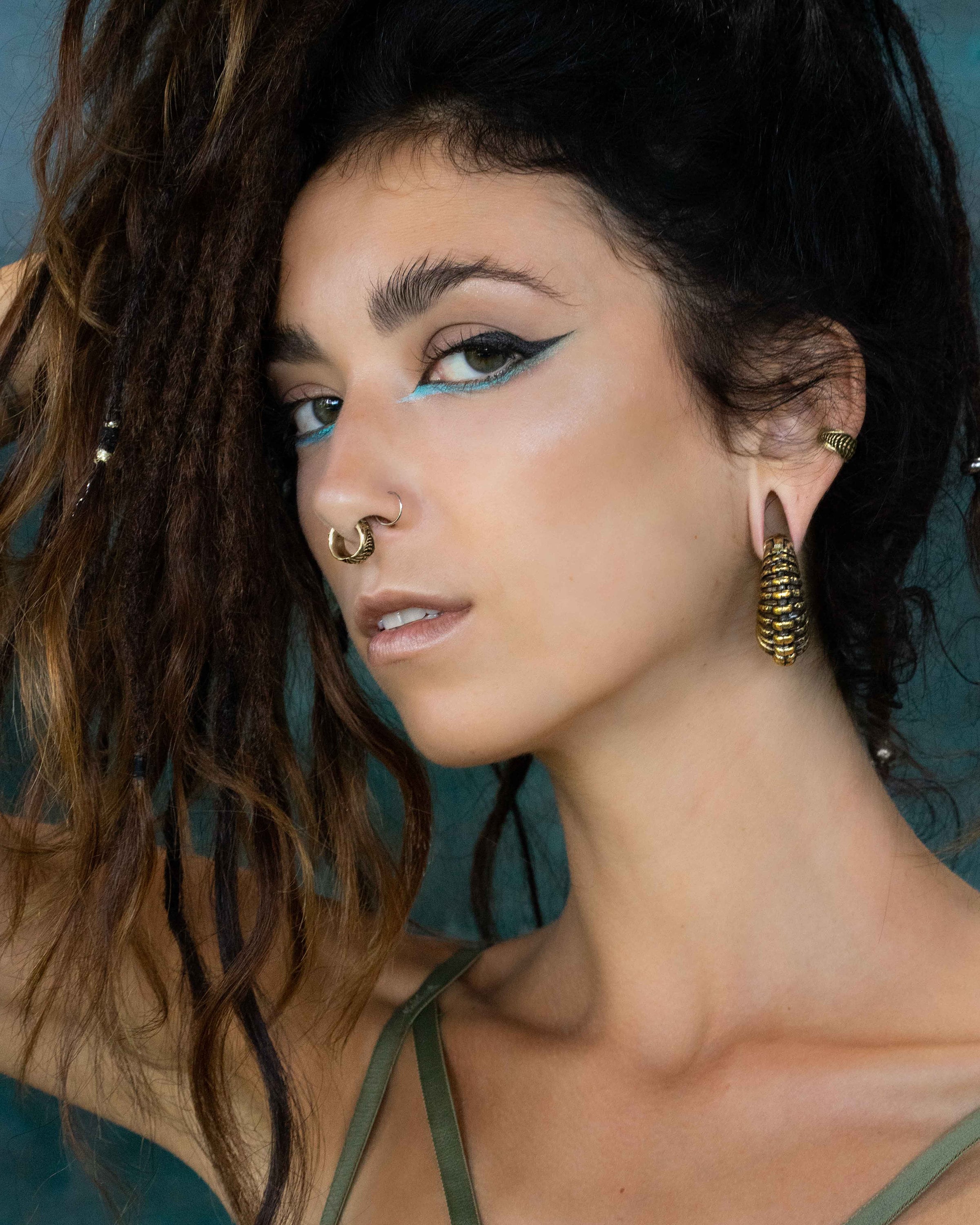 Brass Ear Weights for Stretched Lobes | Heavy Fossil Stretcher | Ear ...