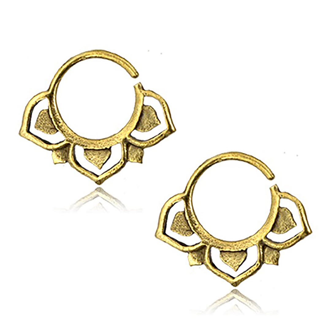 8mm Septum - Lotus Mandala Nose Ring - Gold Helix Hoop - Etsy
