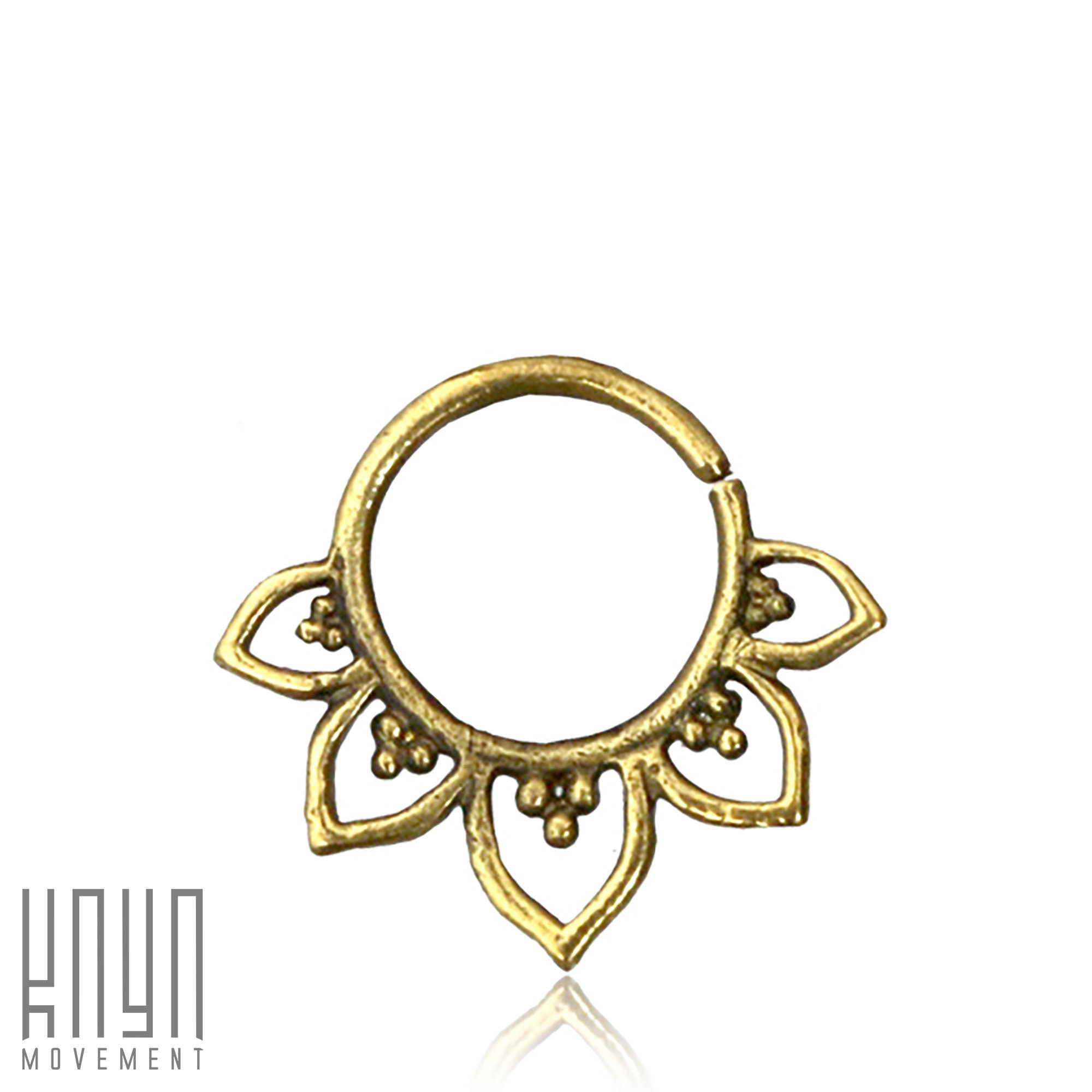 Lotus Flower Septum 8mm septum Boho piercing Helix | Etsy