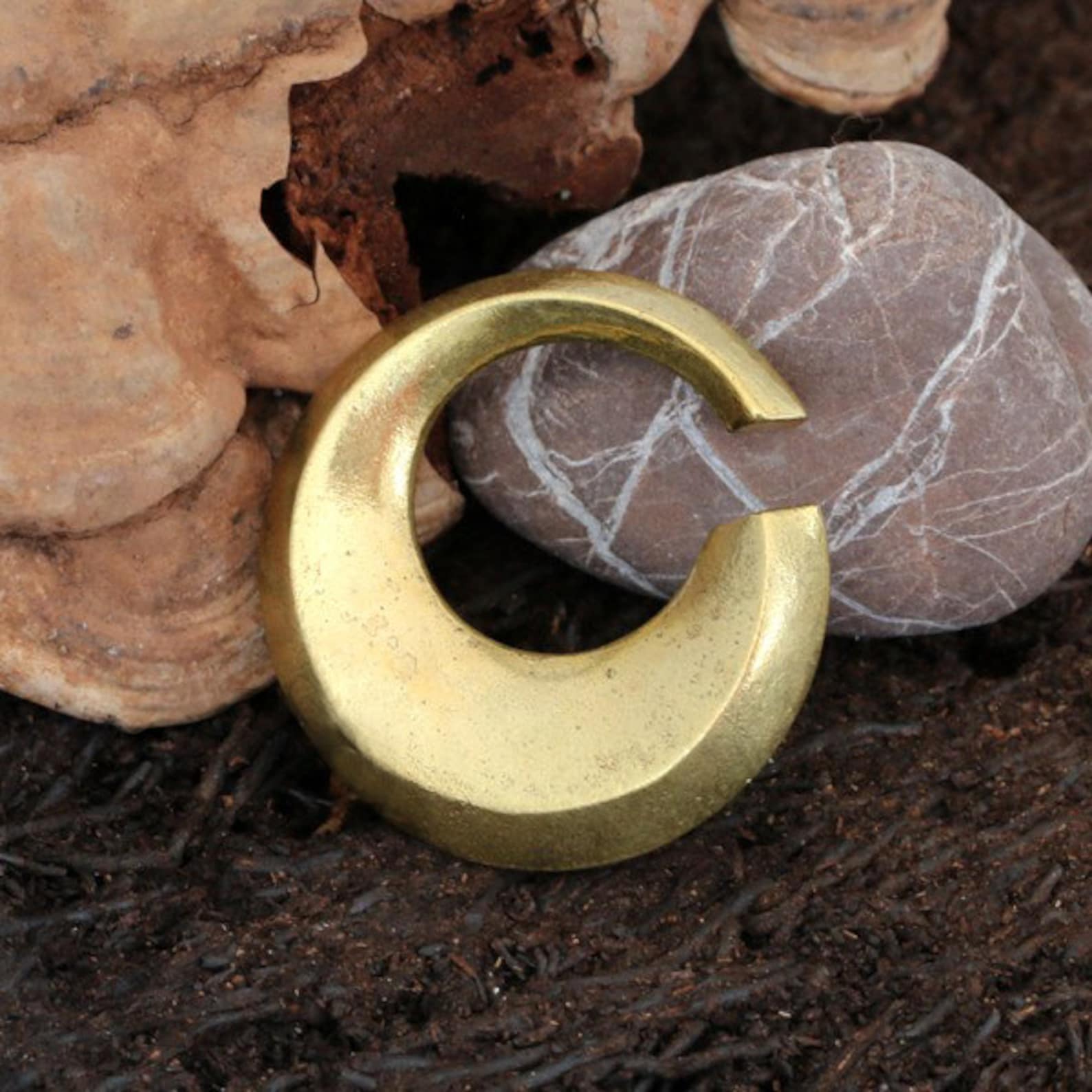 Pirate Earrings Ear Hanger Tunnel Hoops Brass Hoop - Etsy