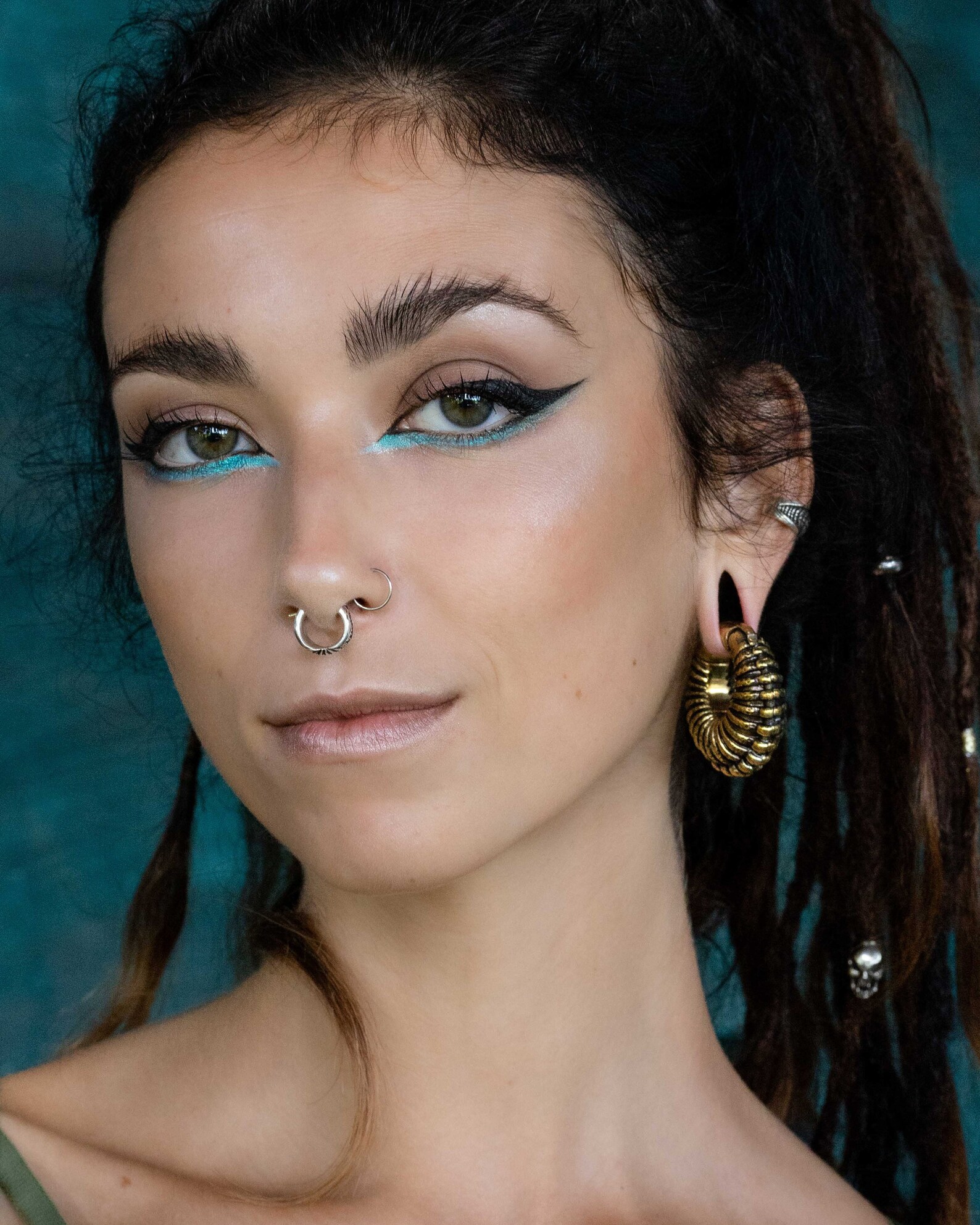 Brass Ear Weights for Stretched Lobes | Heavy Fossil Stretcher | Ear ...