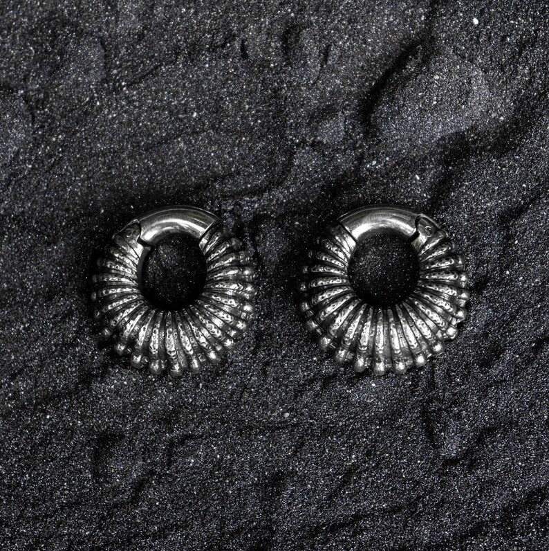 Circle Weights Heavy Ear Weights Ear Hangers Silver Ear - Etsy