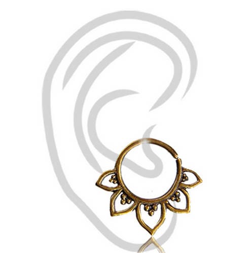 Sterling Silver Septum Ring Rook Piercing Jewelry Mandala - Etsy