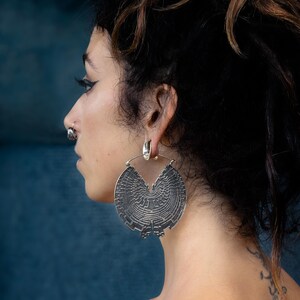 Goth Edgy Earrings | Oversized Alternative Earrings | Ethnic Futuristic ...
