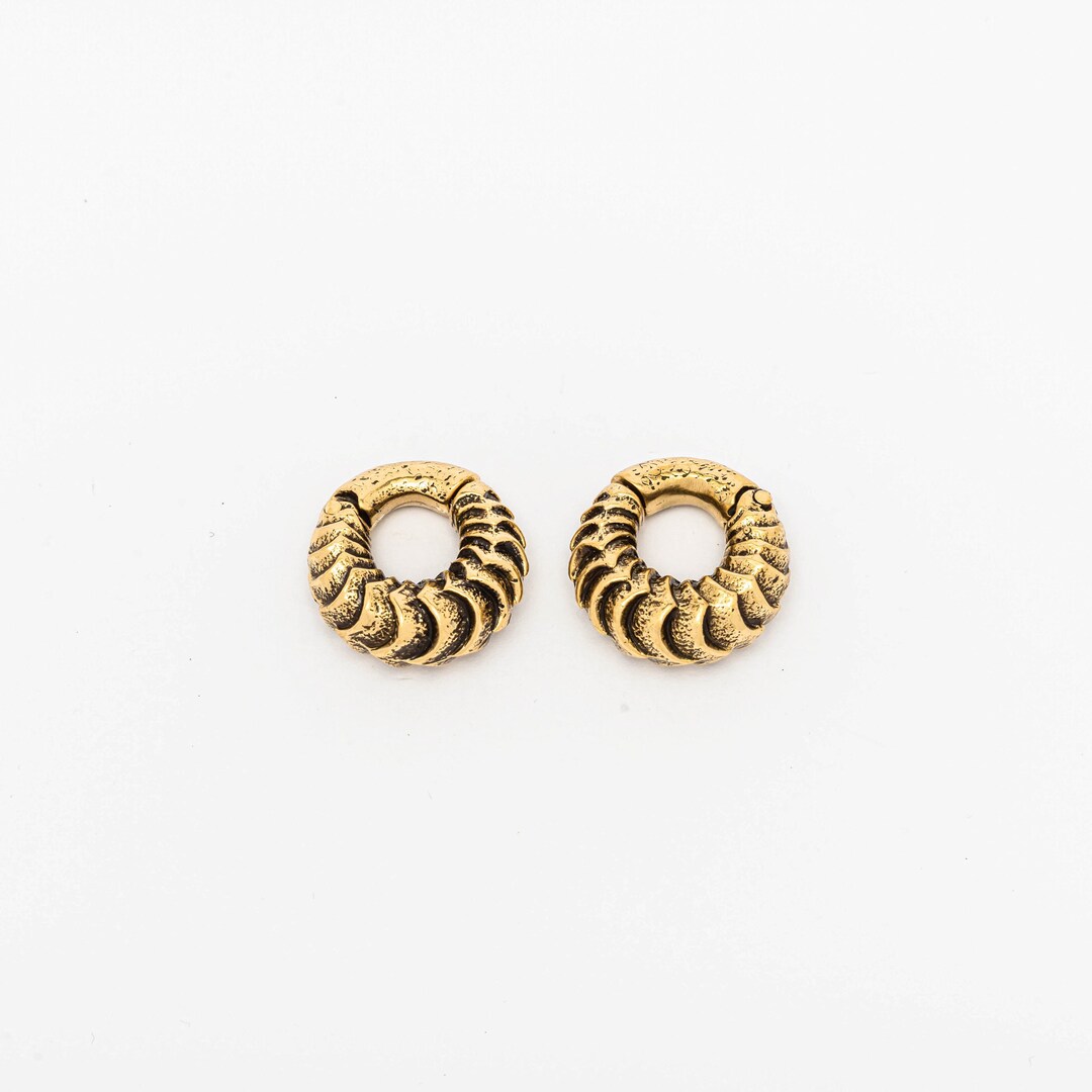 Circle Weights, Ear Weights, Ear Hangers, Gold Ear Gauges, 6 Gauge Ears ...