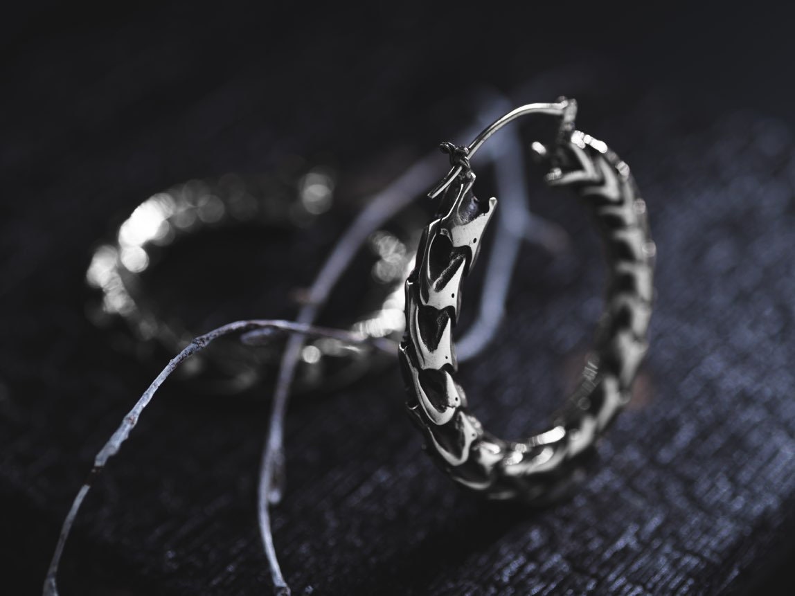 XL Goth Earrings | Snake Ear Weights | Bold Earrings for Tunnels | Edgy ...