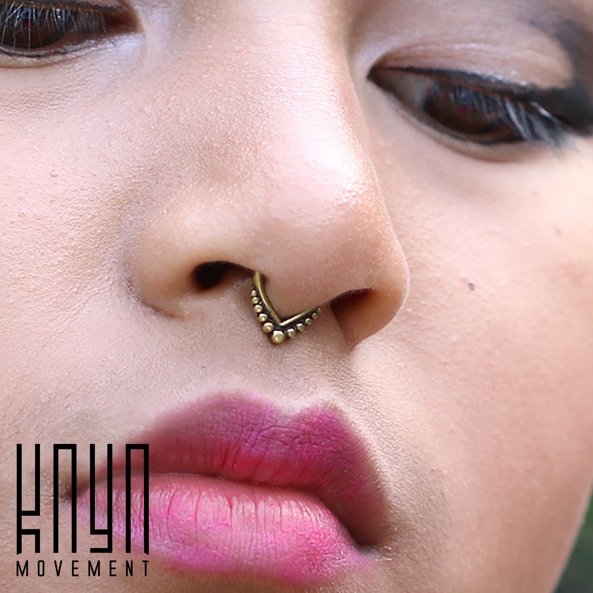 Teardrop Septum Septum Gold Septum Ring Nose Piercing - Etsy