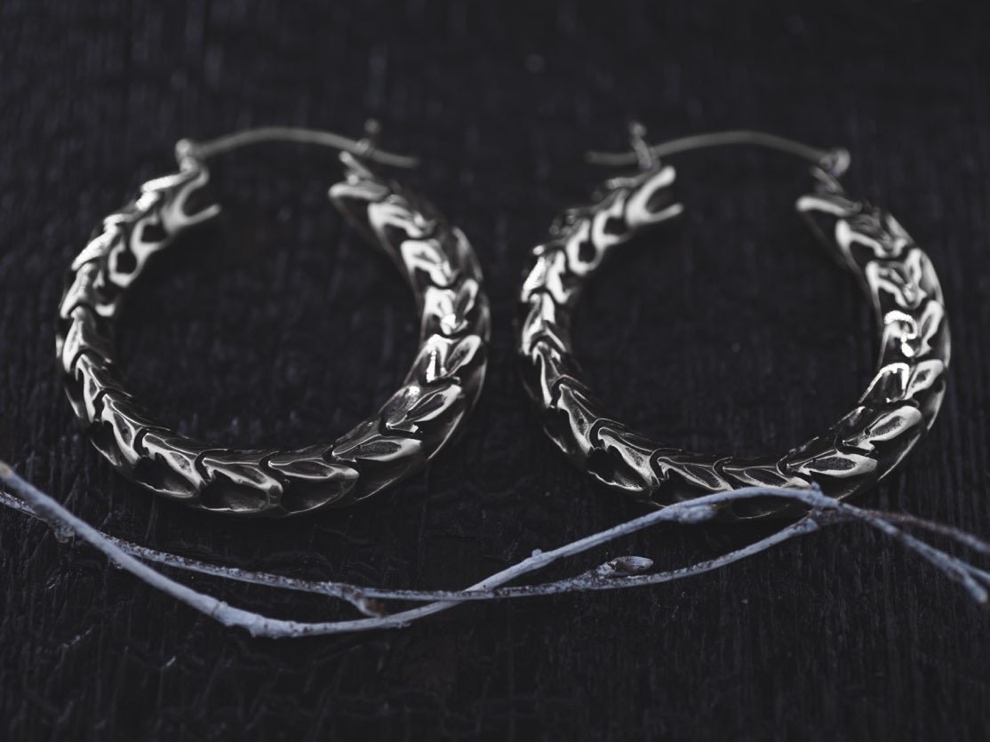 XL Goth Earrings | Snake Ear Weights | Bold Earrings for Tunnels | Edgy ...