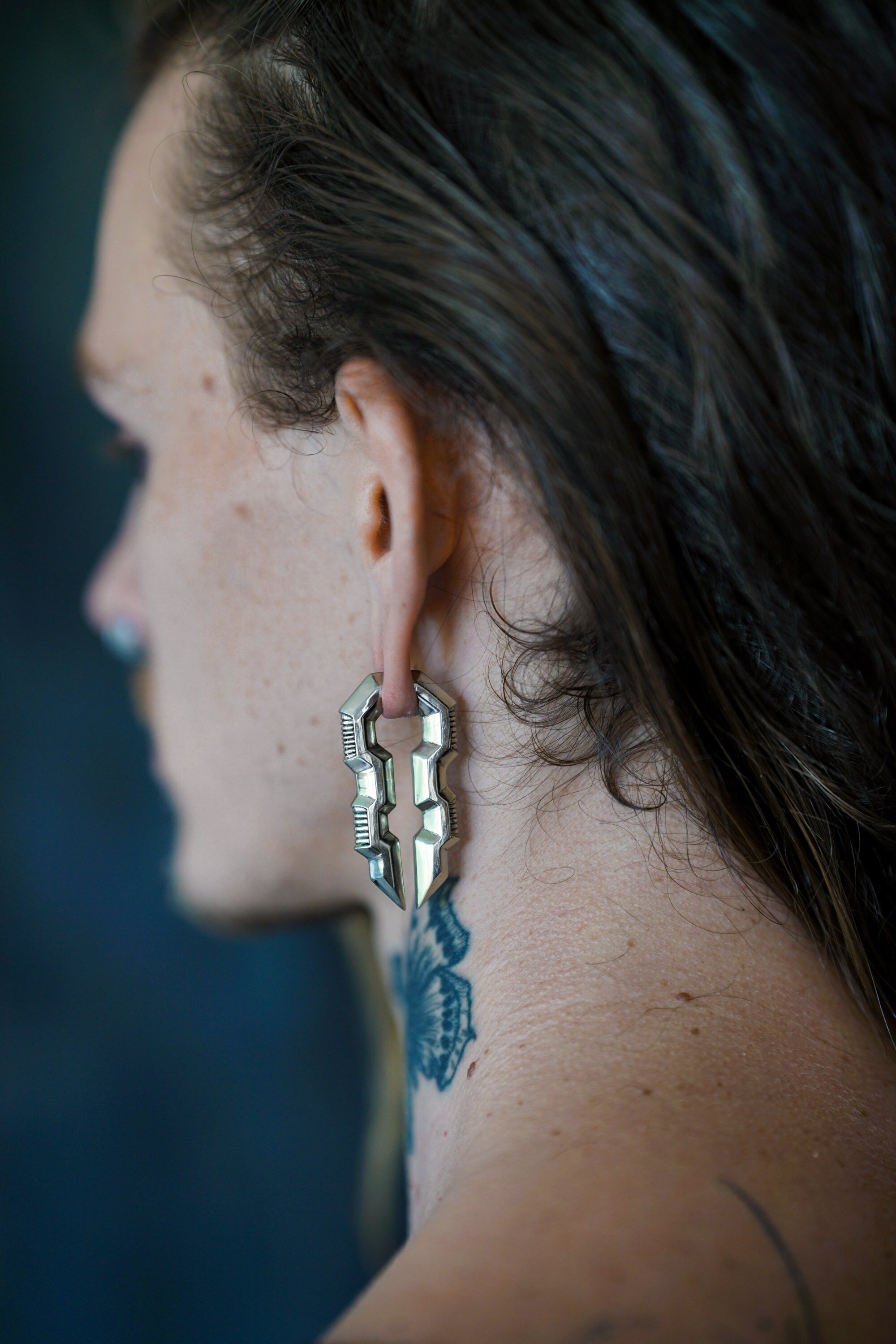 Alien Xenomorph Silver Ear Weights Ear Hangers Hr Giger | Etsy