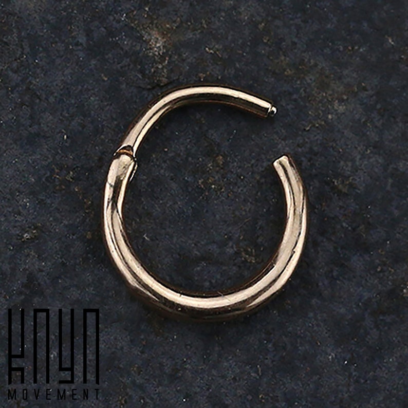 Rose Gold Hinged Septum Ring Clicker 16g - Helix Piercing - Small Nose ...