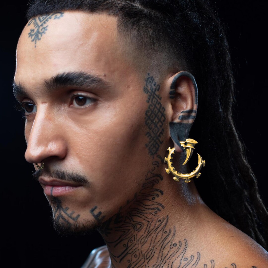 Hr Giger Ear Hangers - Alien Xenomorph Ear Weights - Stretched Ears ...