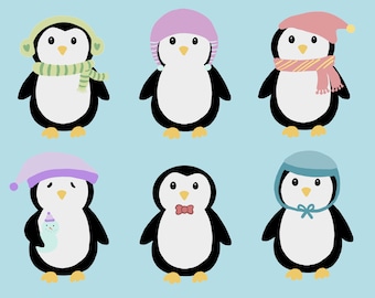 55 Sweet Tooth Penguins Clipart Pack INSTANT DOWNLOAD 55 Cute Penguin ...