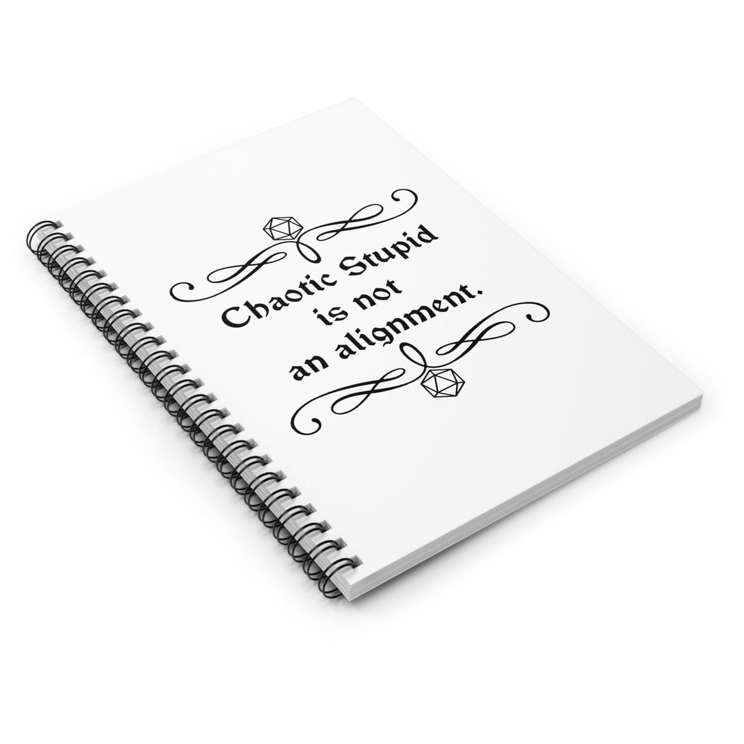 DND Notebook - Chaotic Stupid in Not an Alignment, DND Dm Notebook, DND ...