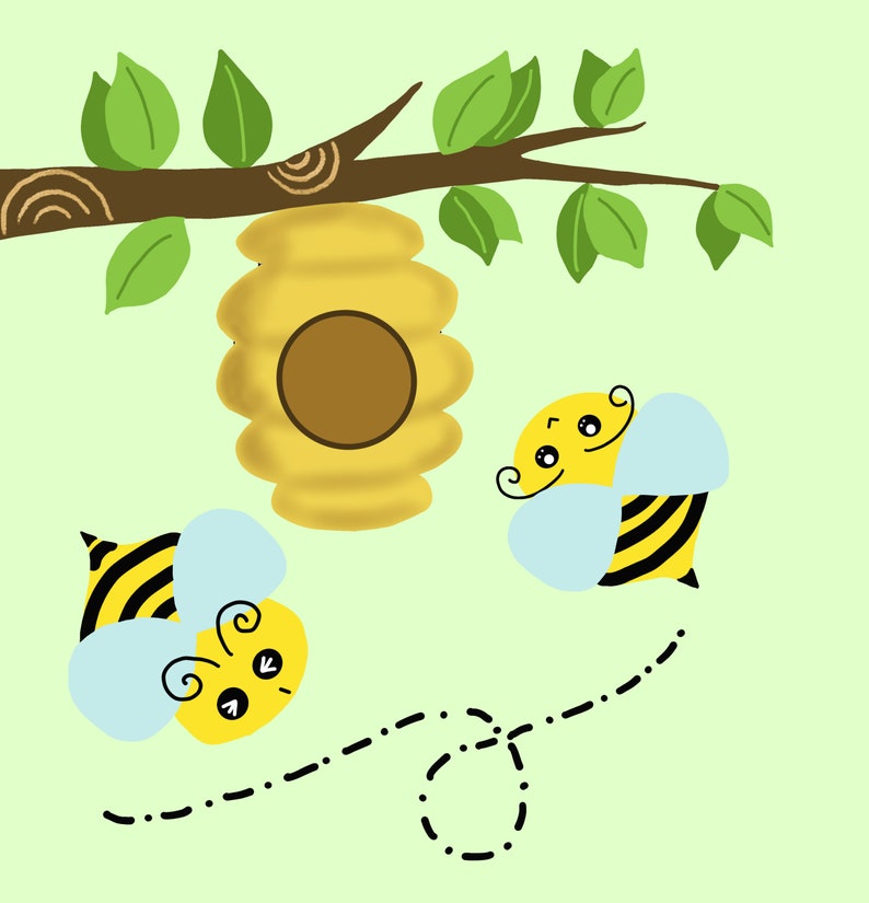 Bees Clipart Set Honey Bees Clip Art Instant Download - Etsy