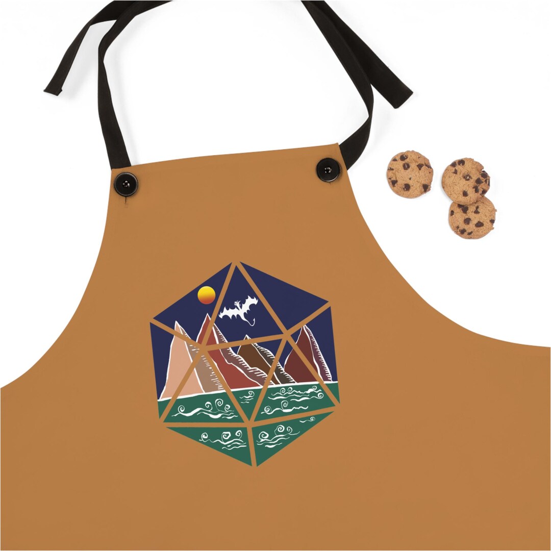 Dnd Apron Dungeons and Dragons Apron Dnd Kitchen Gift for Gamer Gift ...