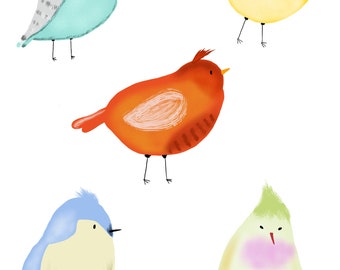 Baby Birds Clip Art - Etsy