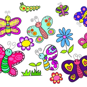 Cute Butterfly Clipart Set - Instant Download for Personal Use - Etsy