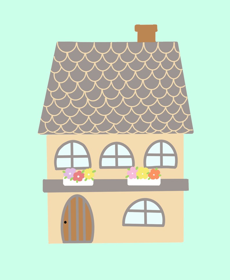 Little Town Clipart Home Clip Art House Clipart Set - Etsy