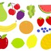 Cute Fruit Clipart Set, Fruit Clip Art Instant Download - Etsy