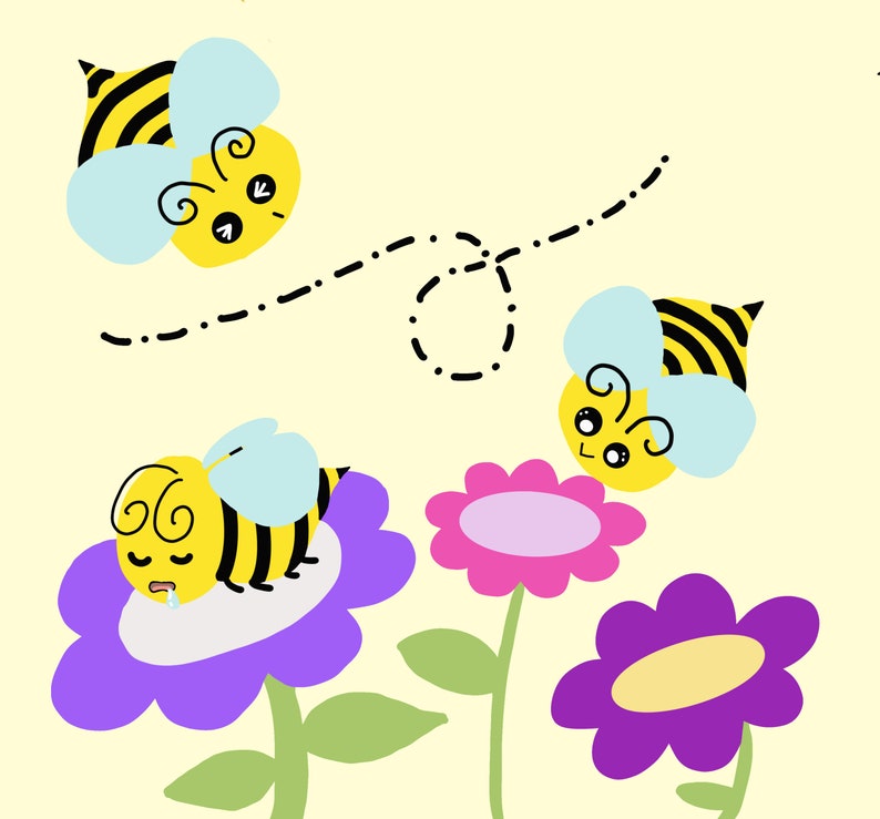 Bees Clipart Set Honey Bees Clip Art Instant Download - Etsy