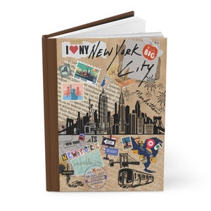 Vitage Collage New York City Hardcover Journal & Notebook, Retro New ...